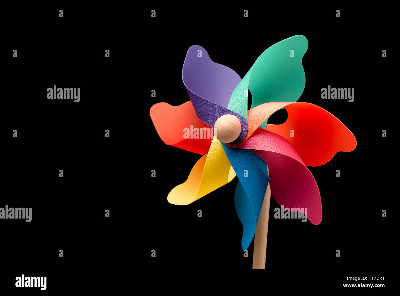 Pinwheel isolated on black Stock Photo - Alamy