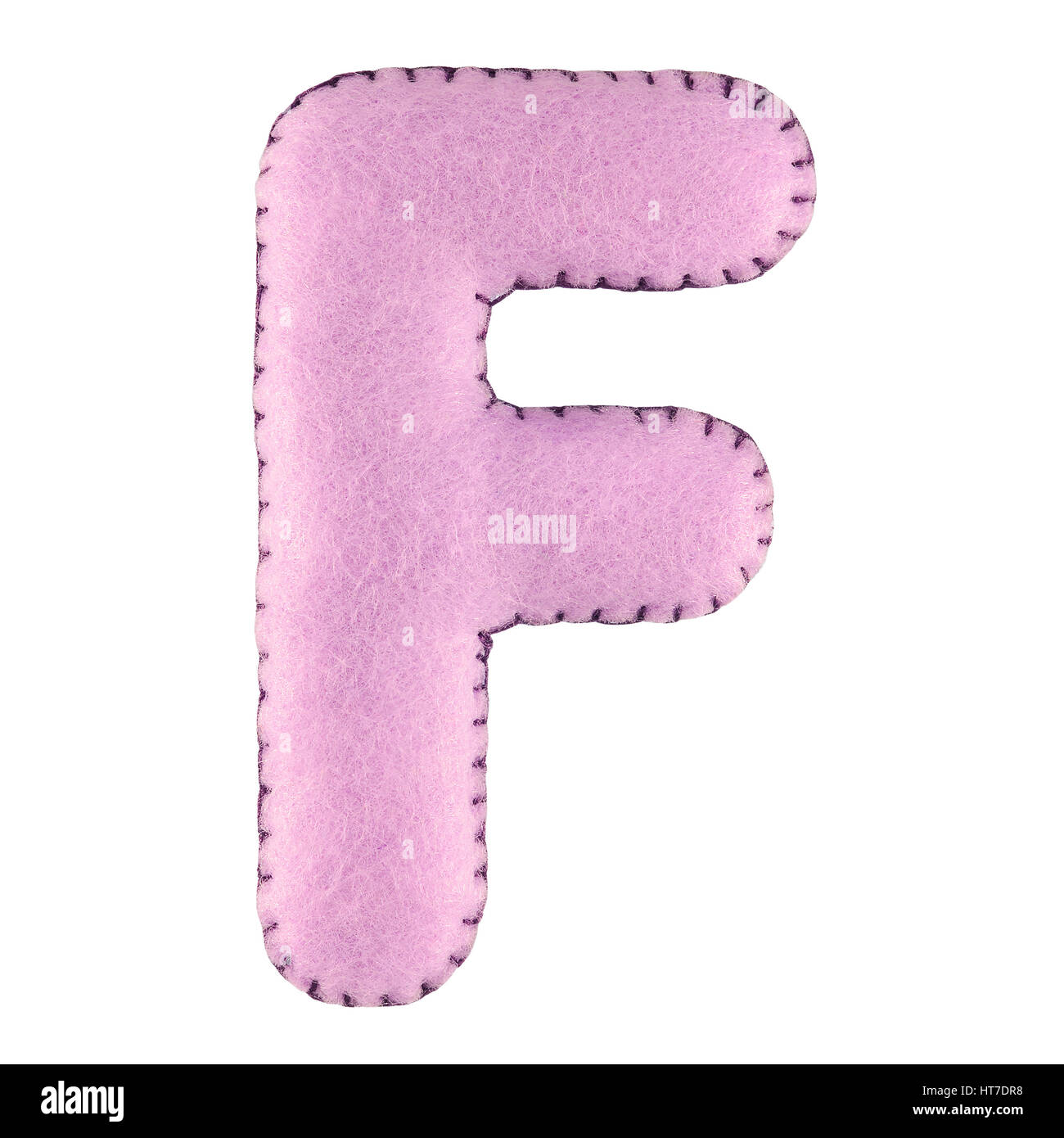 F- letter from violet felt. Collection of colorful handmade English ...