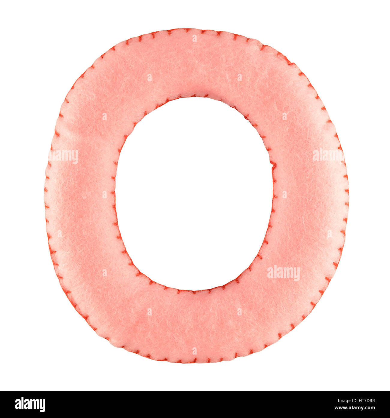 O- letter from pink felt. Collection of colorful handmade English ...