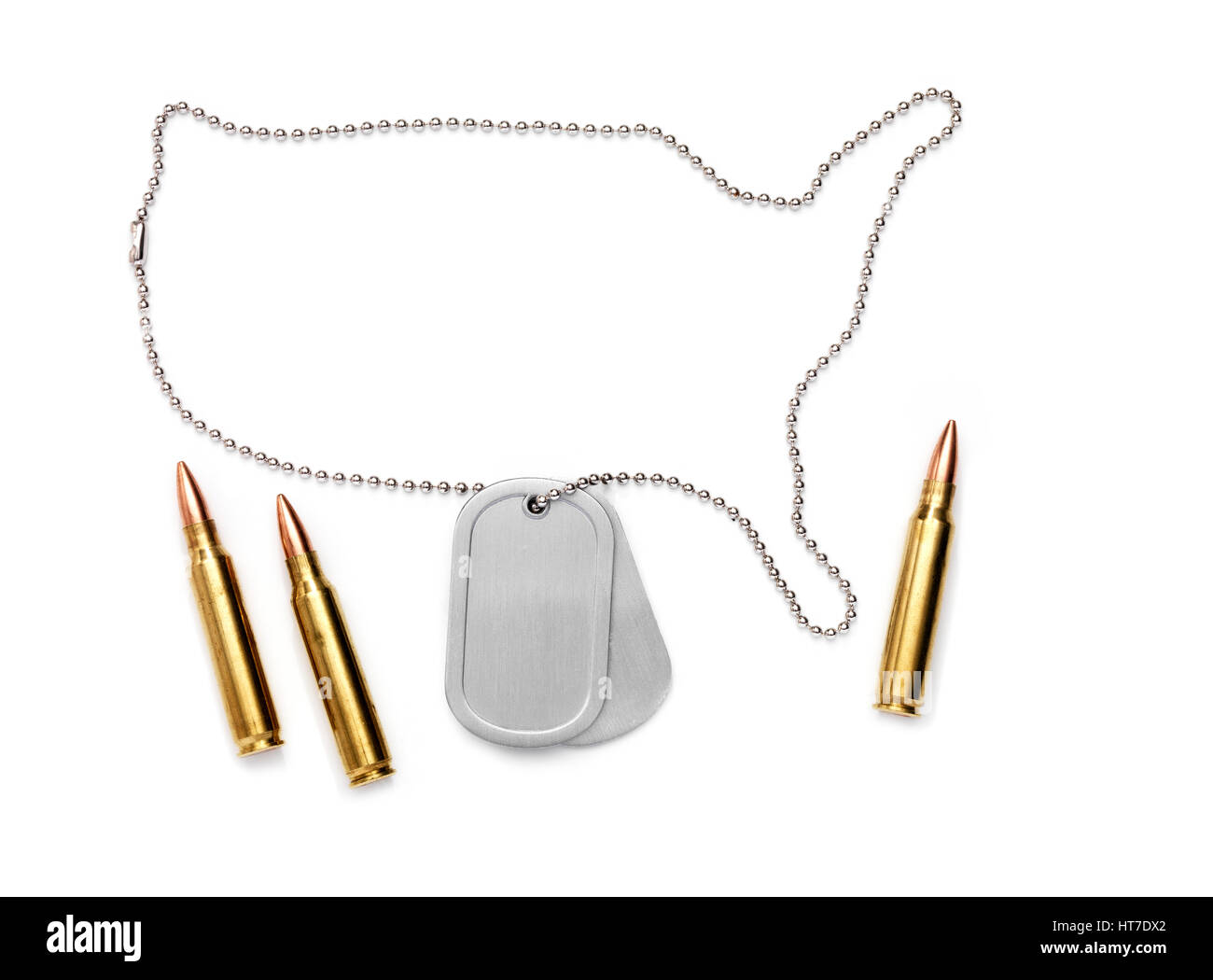 Isolated Dog Tag with bullets Stock Photo - Alamy