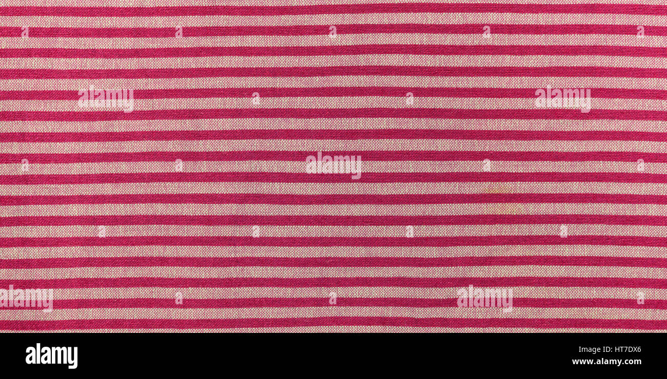 Texture of fabric in horizontal stripes. Cloth white and red stripes ...