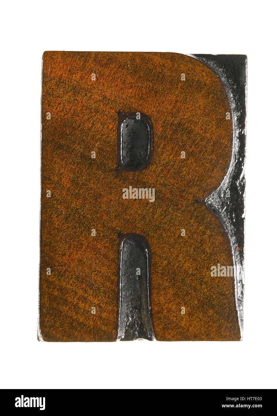 Letterpress letter r Stock Photo - Alamy