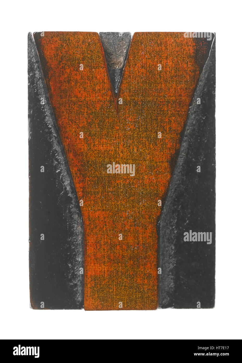 Letterpress letter y Stock Photo - Alamy