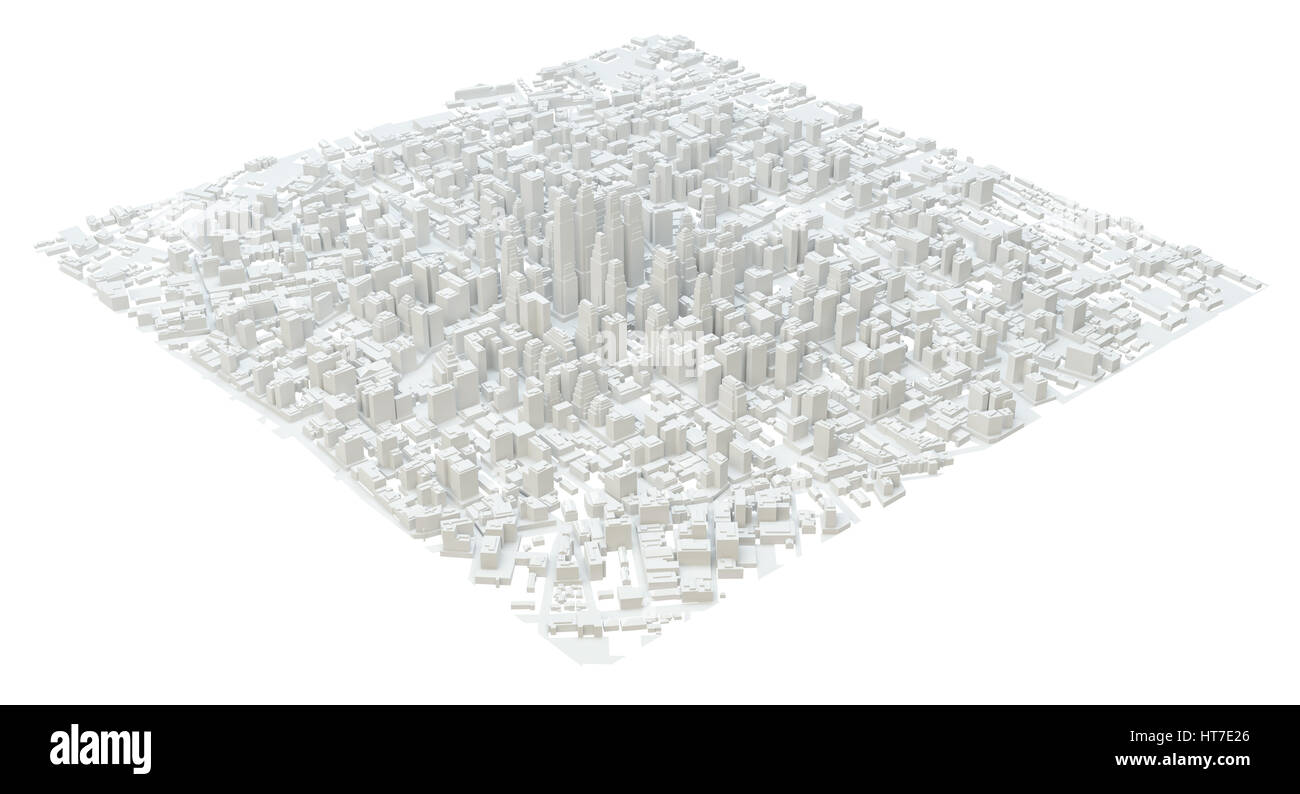 3d modern city building Cut Out Stock Images & Pictures - Alamy