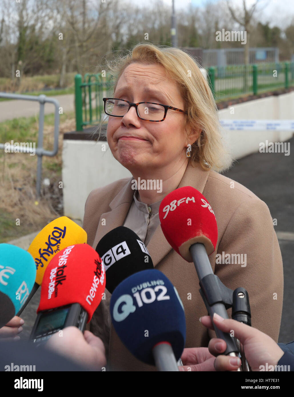 Fiona Ryan CEO of the Sonas Domestic Violence Charity at the scene of ...