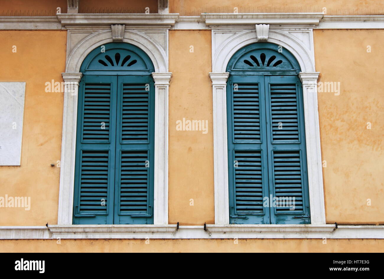 Colourful ancient medieval windows Stock Photo - Alamy