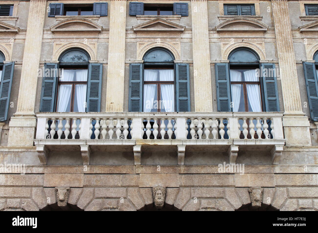 Renaissance windows in Verona, Italy Stock Photo - Alamy