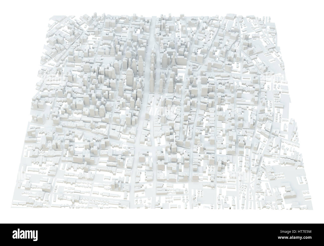 White City Buildings, Aerial View. 3D Illustration Stock Photo - Alamy