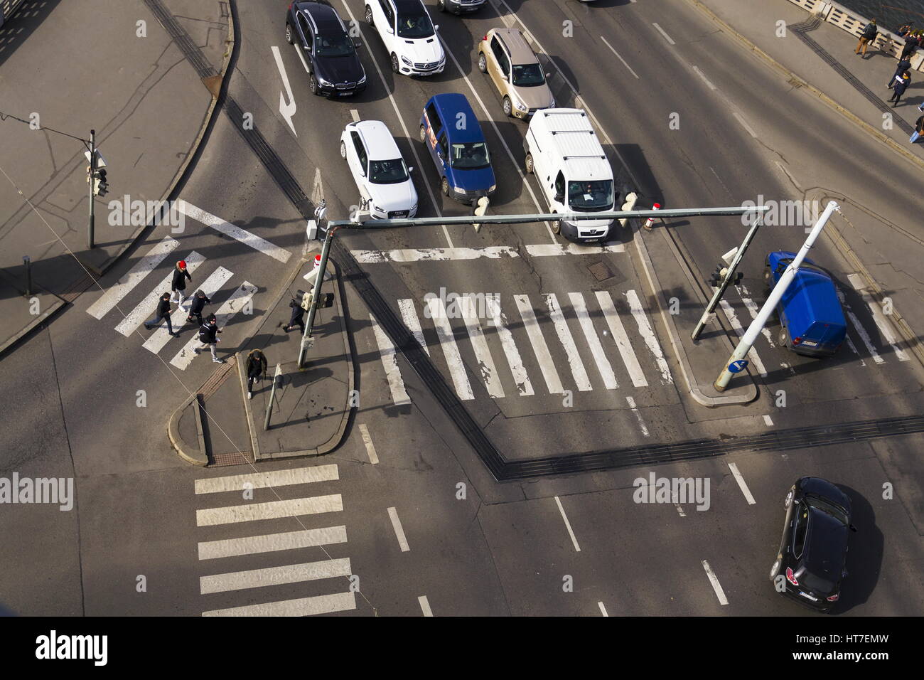 Aerial intersection walking hi-res stock photography and images - Alamy