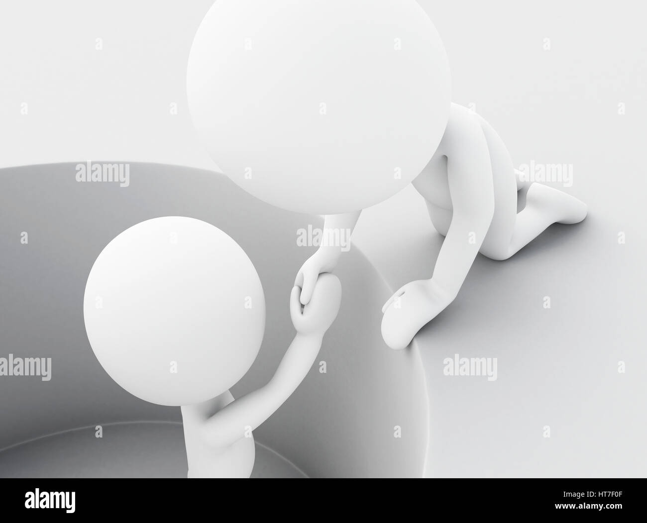 3d renderer image. White people, team work. Business concept. Isolated ...