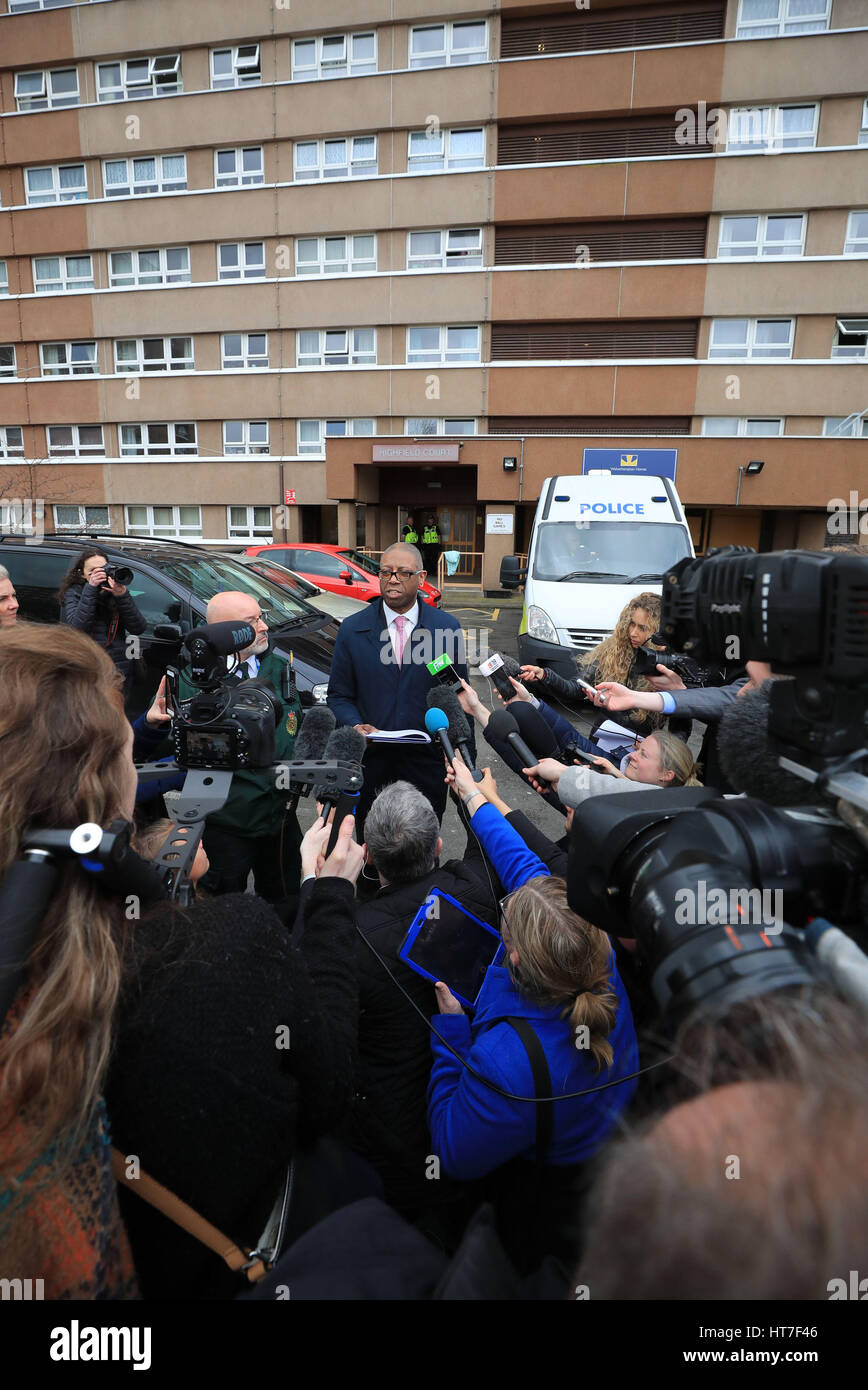 Superintendent Keith Fraser of West Midlands Police speaks to the media ...