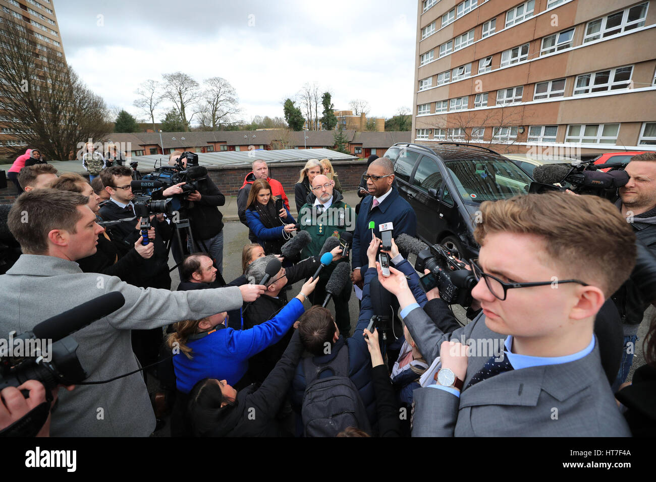 Superintendent Keith Fraser of West Midlands Police speaks to the media ...