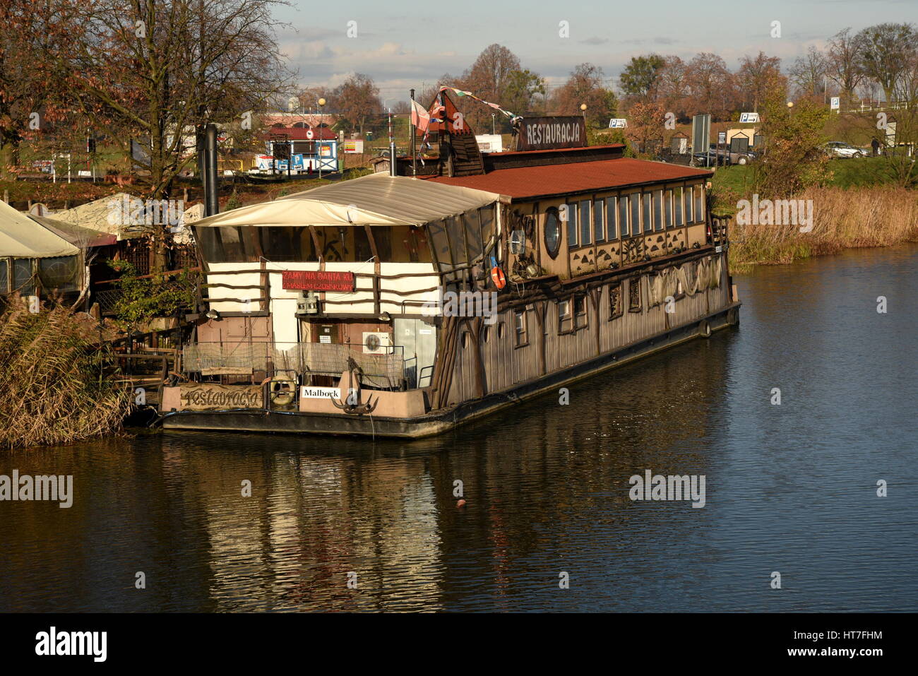 Moored red barge hi-res stock photography and images - Alamy