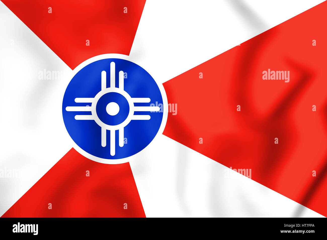 3D Flag of Wichita (Kansas), USA. 3D Illustration Stock Photo - Alamy