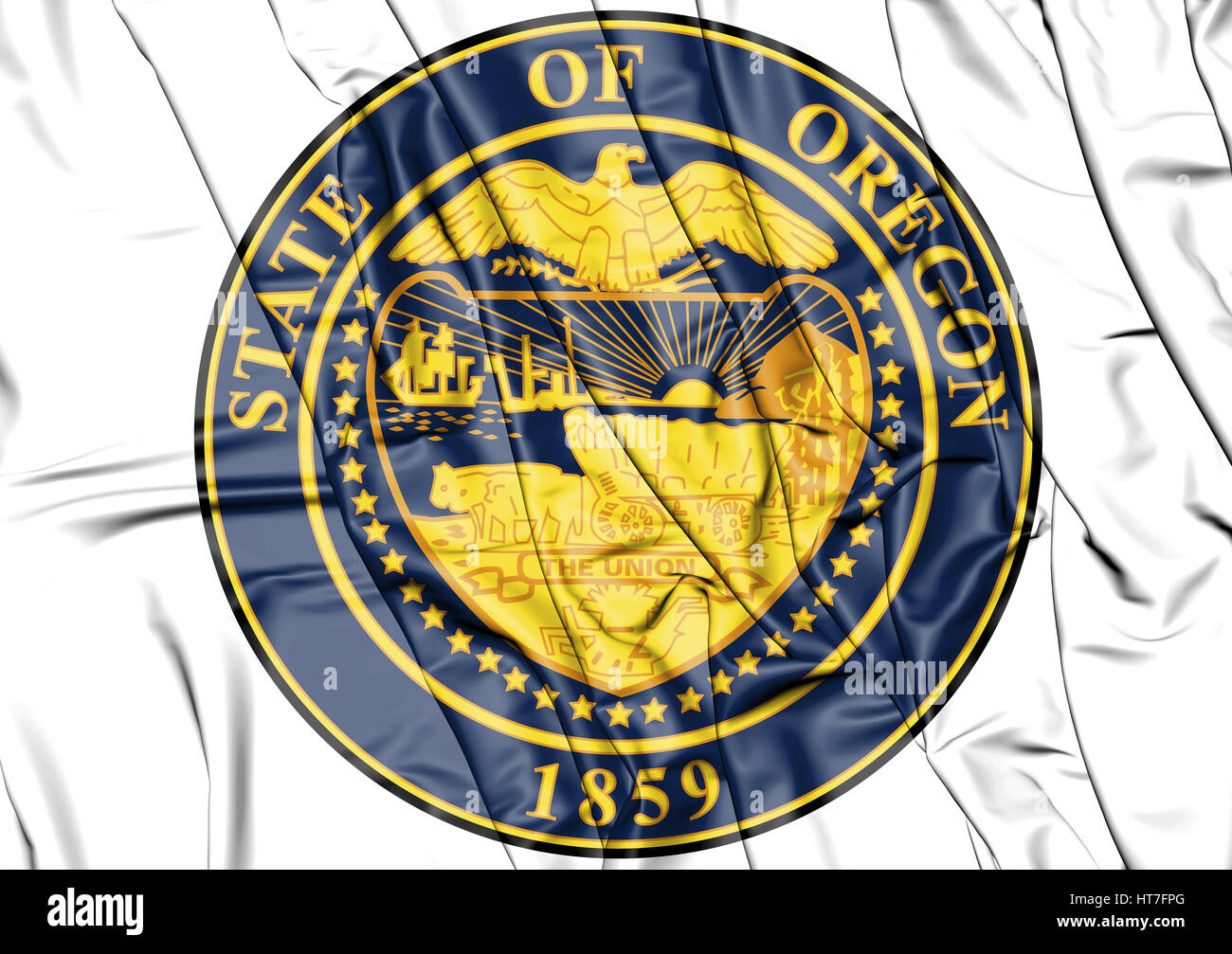 3D State Seal of Oregon, USA. 3D Illustration Stock Photo - Alamy