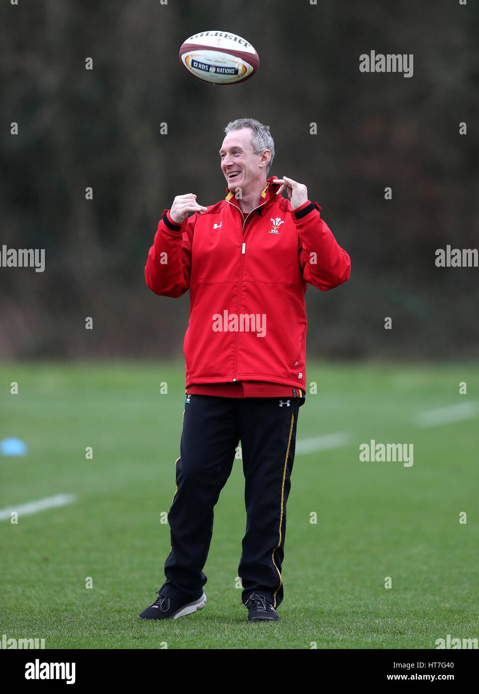 Wales temporary head coach Rob Howley during the training session at ...