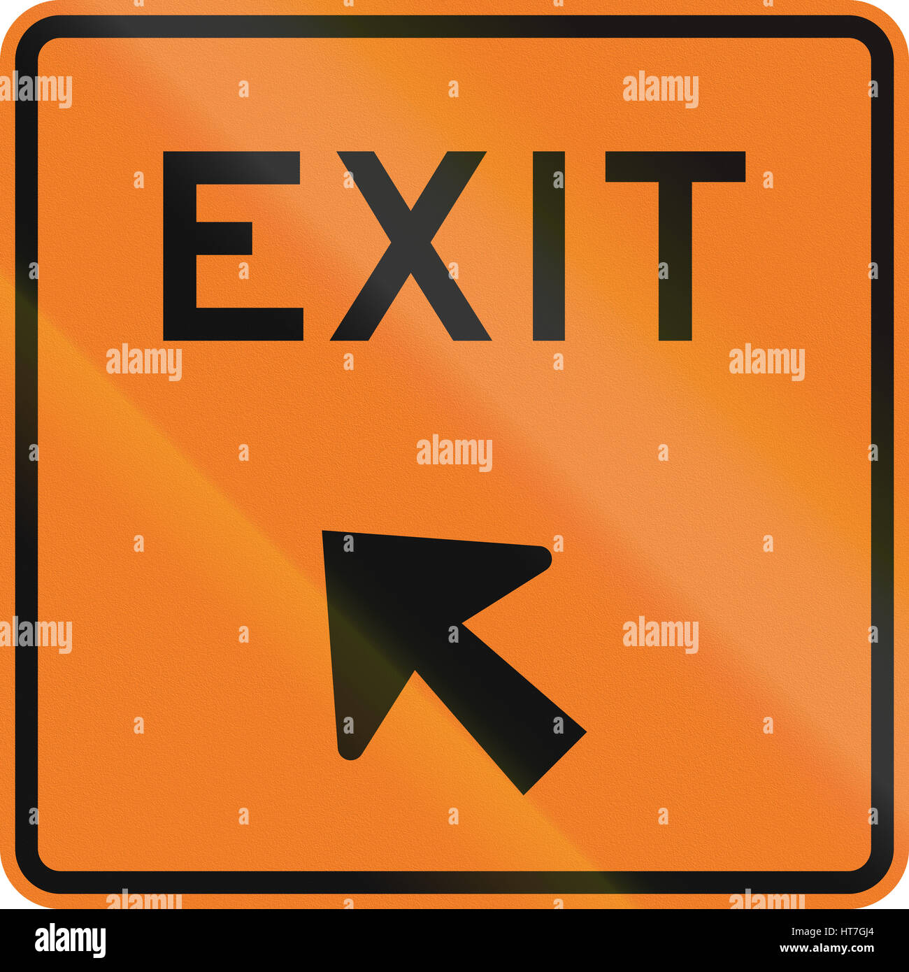 New Zealand road sign - Exit sign Stock Photo - Alamy