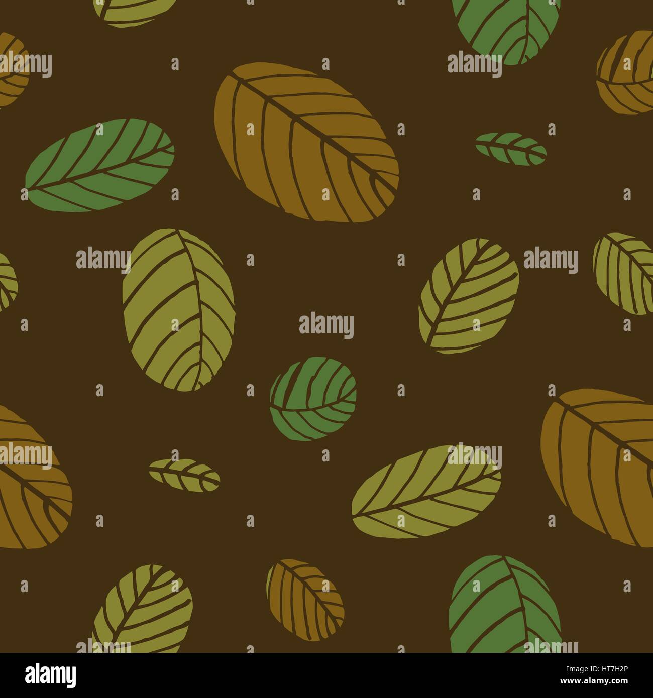 Hand drawn vector background with leaves Stock Vector Image & Art - Alamy