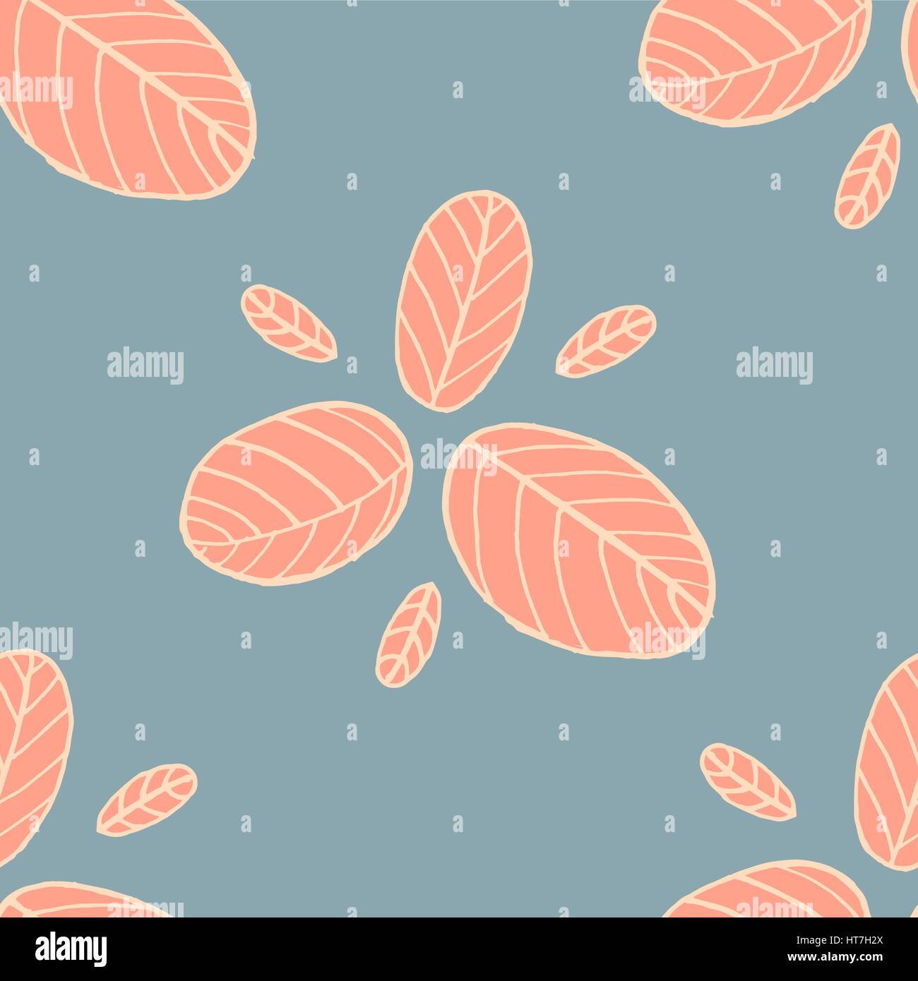 Hand drawn vector background with leaves Stock Vector Image & Art - Alamy