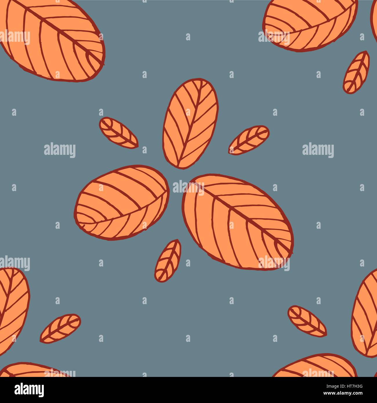 Hand drawn vector background with leaves Stock Vector Image & Art - Alamy