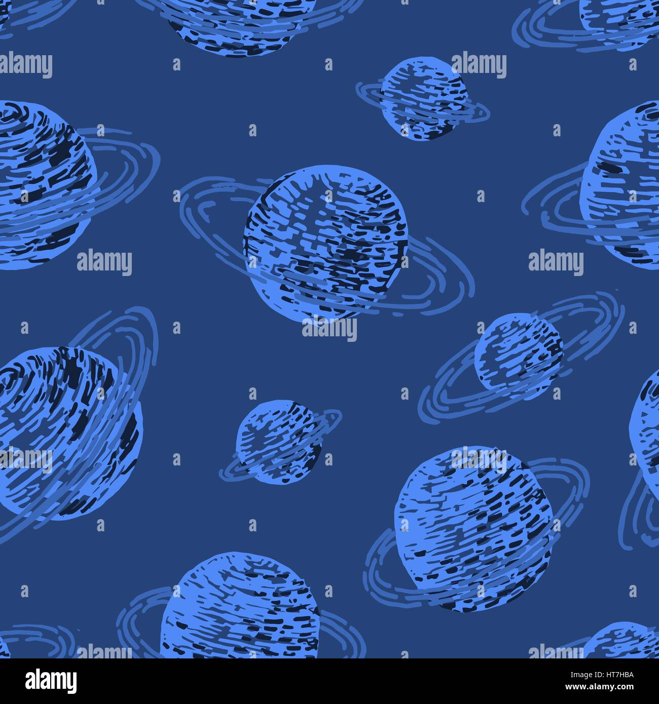 Space planets pattern Stock Vector Images - Alamy