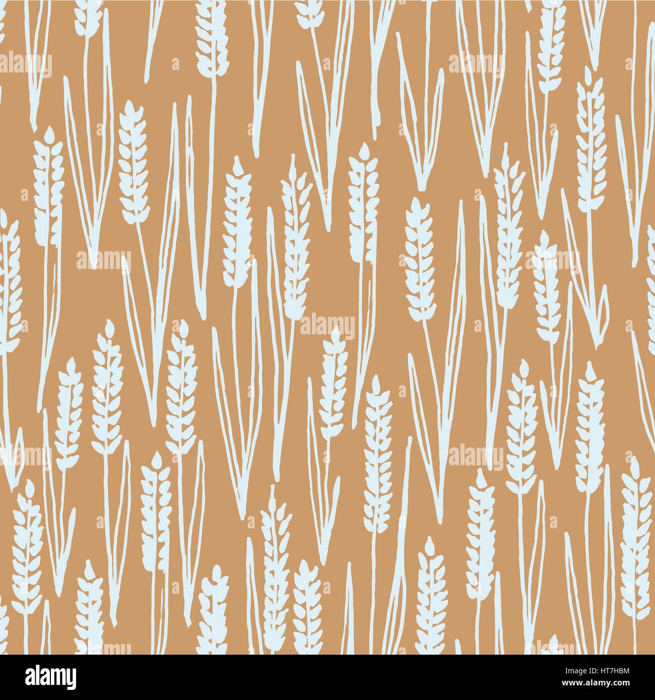 Seamless hand drawn print of grass plants Stock Vector Image & Art - Alamy