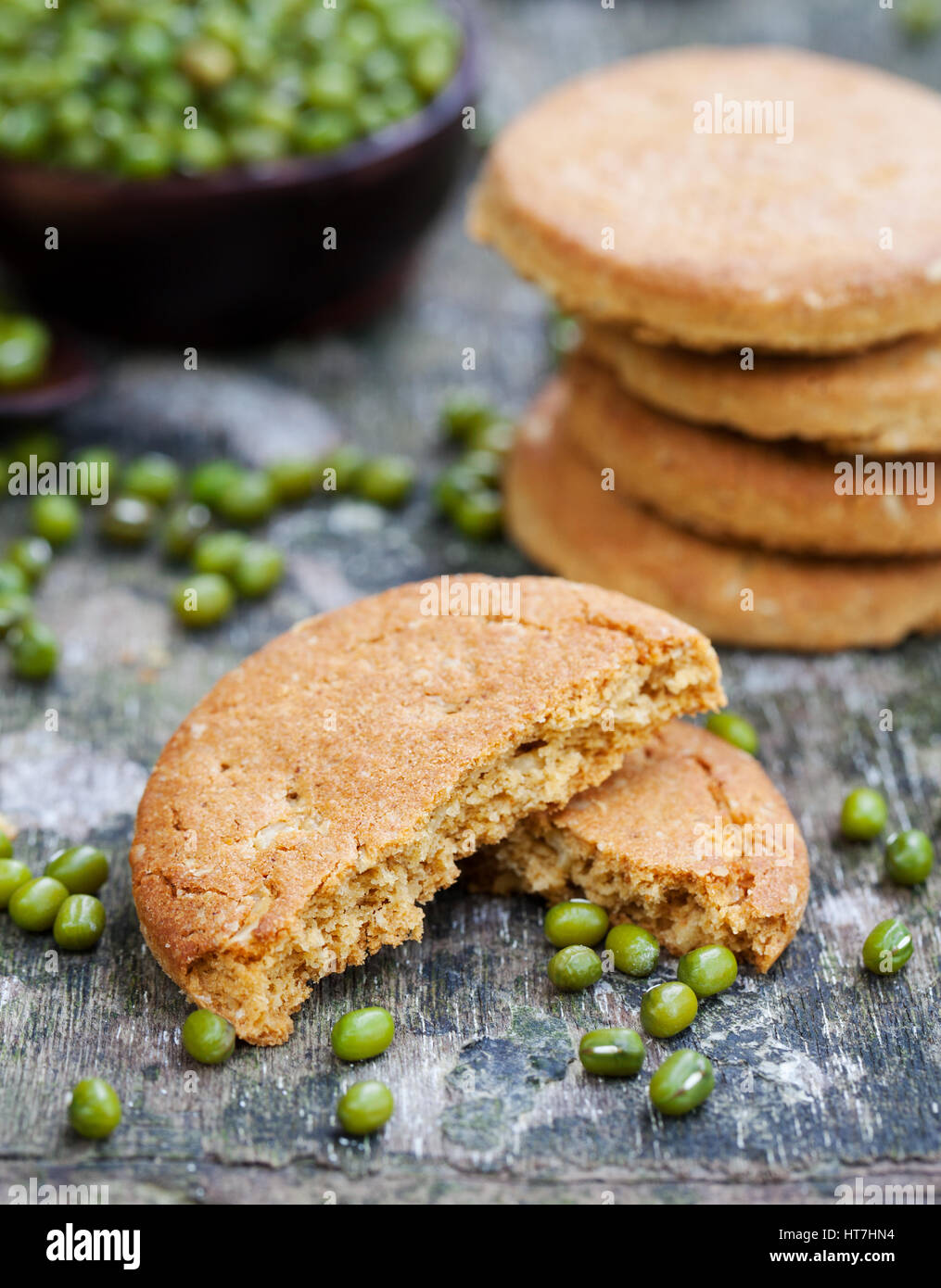 Mung bean cookies, healthy vegan dessert Stock Photo - Alamy