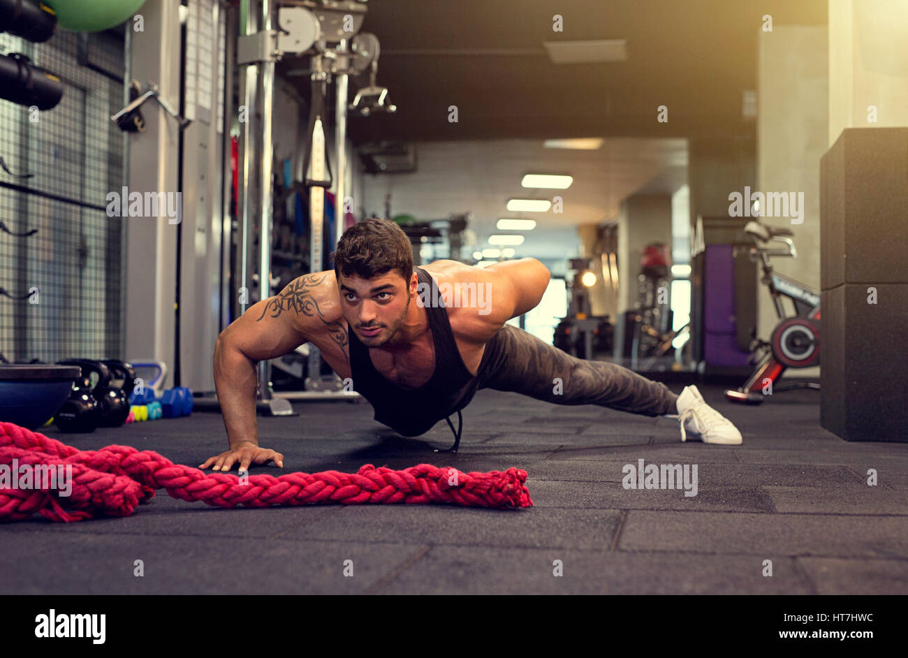 Male body builder front view hi-res stock photography and images - Alamy