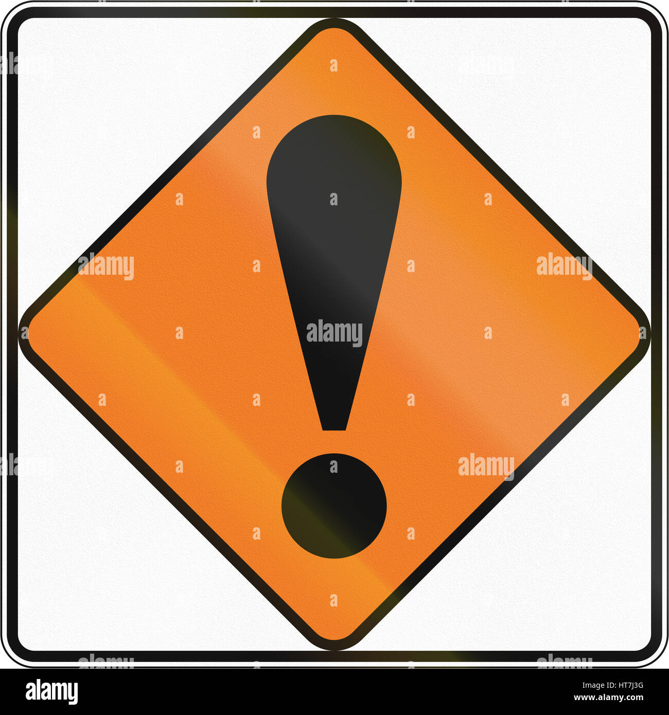 New Zealand road sign - Other dangers Stock Photo - Alamy