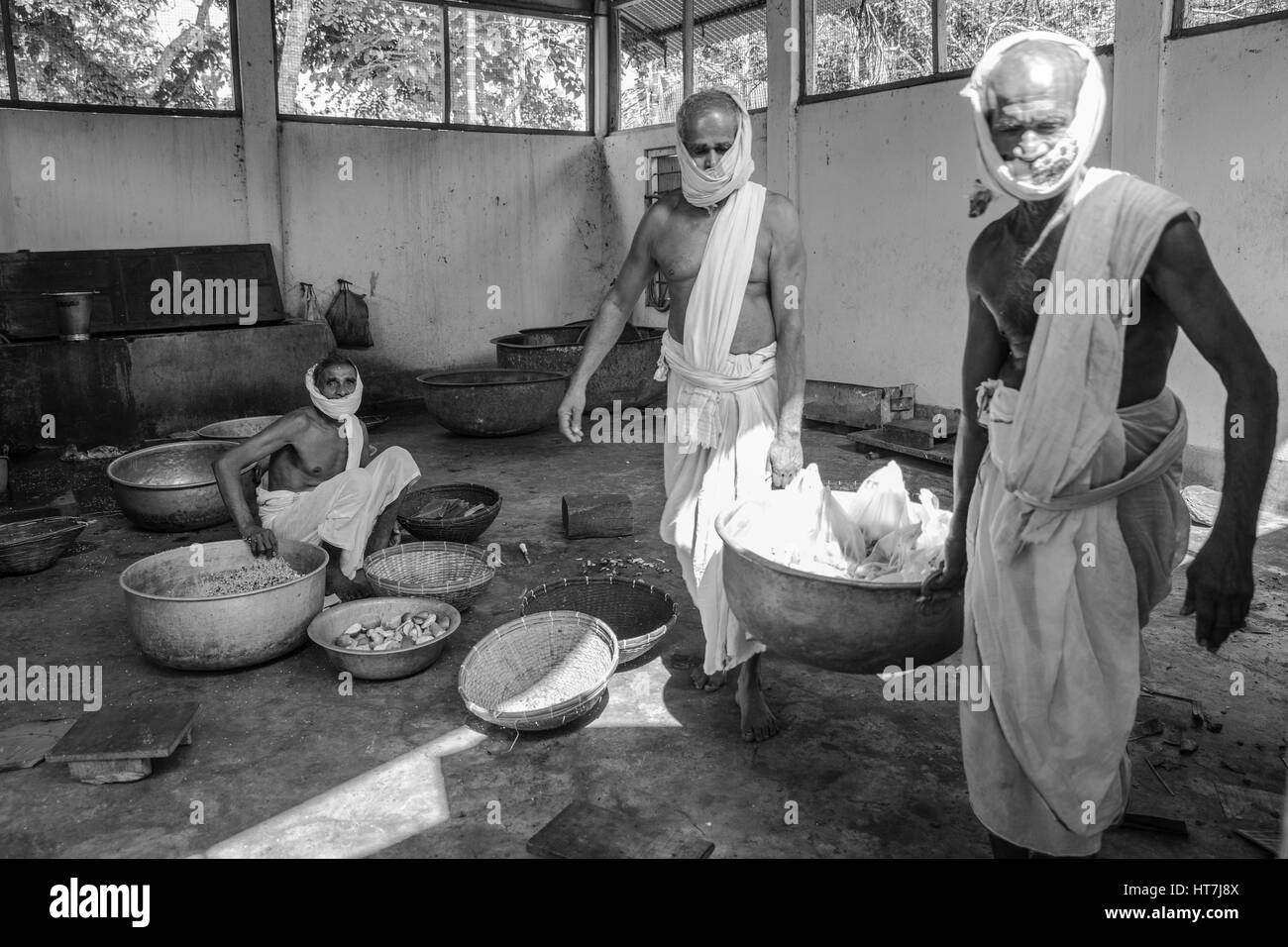 Preparing Food At Naamghar Temple Of Srimant Shankardeva In Assam ...