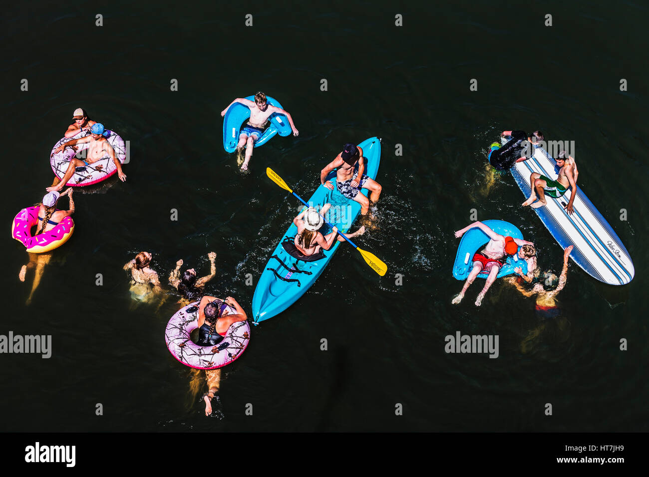 A People Playing And Floating On The Russian River Stock Photo - Alamy