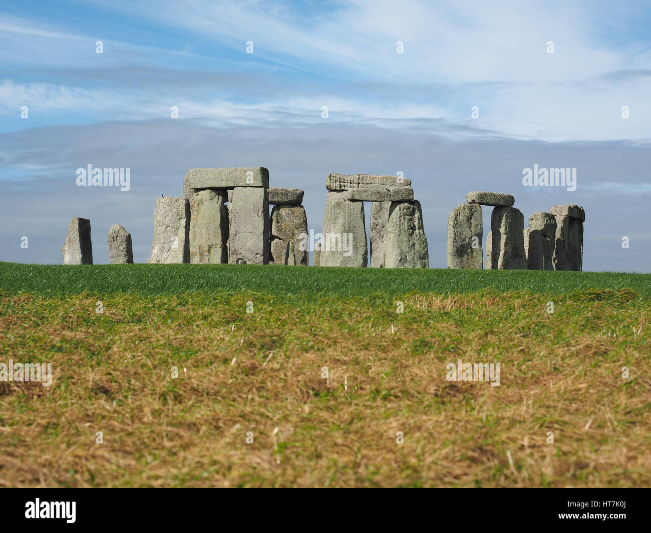 Ruins of Stonehenge prehistoric megalithic stone monument in Wiltshire ...