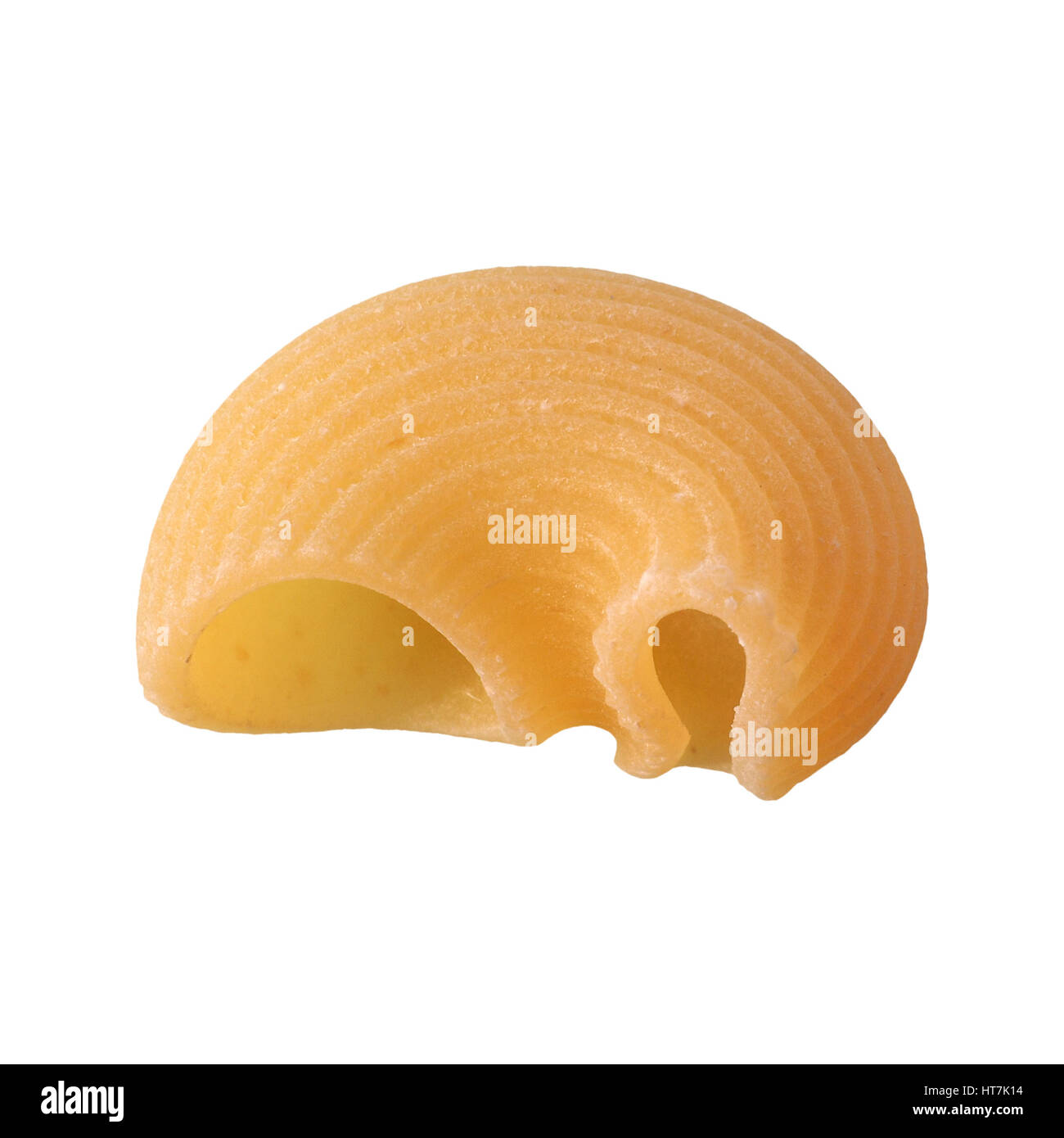 Lumache (Snails) Italian pasta isolated over white background Stock ...