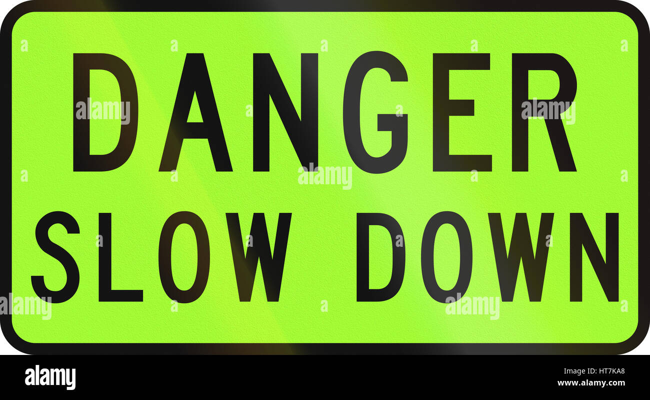 New Zealand road sign - You are approaching an over-dimension vehicle ...