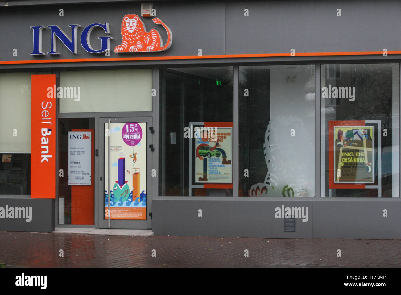 Bucharest, Romania, November 15, 2009: ING Bank office in Bucharest ...