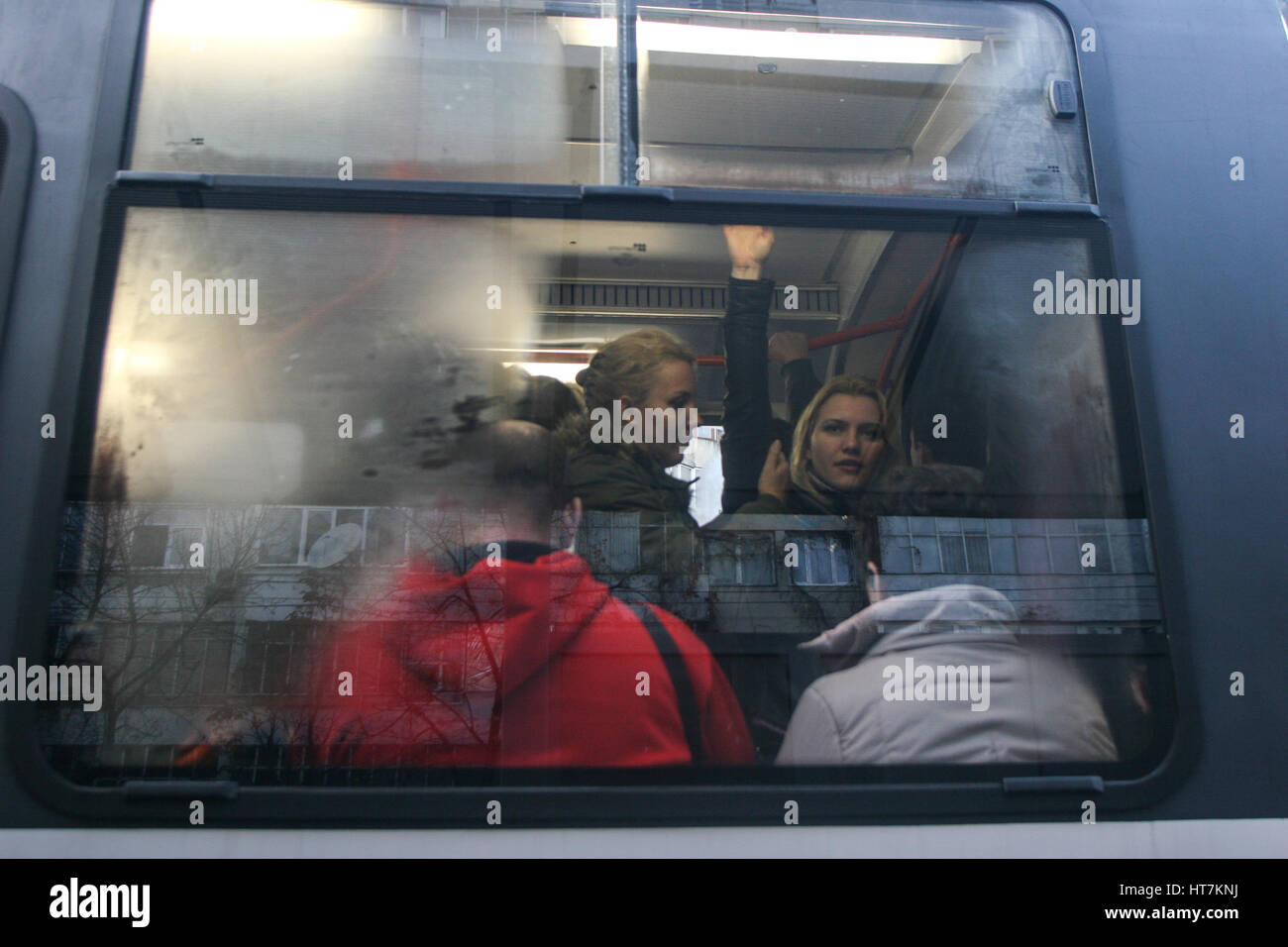 Crowded tram hi-res stock photography and images - Alamy