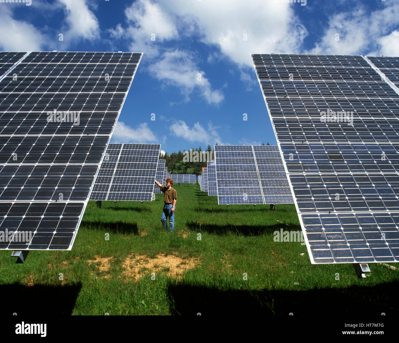 Part of the 500kW grid-connected photovoltaic power plant at Mont ...