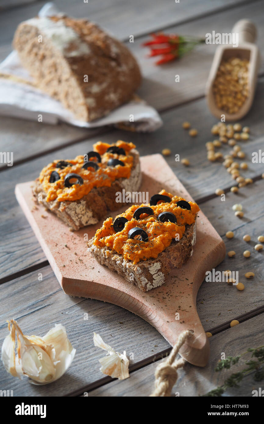 soy pate on the table Stock Photo - Alamy