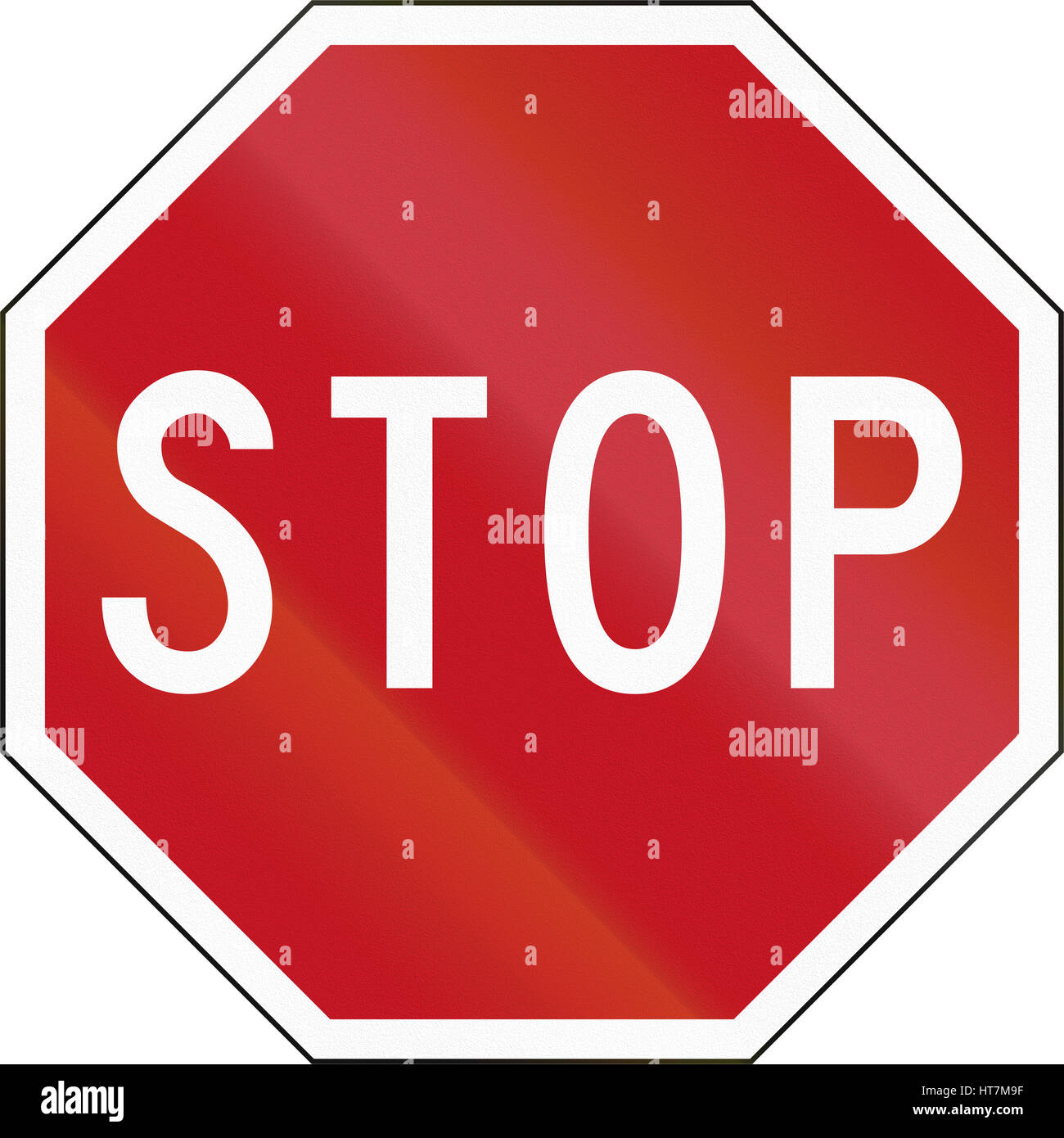 New Zealand road sign R2-1 - Stop sign Stock Photo - Alamy