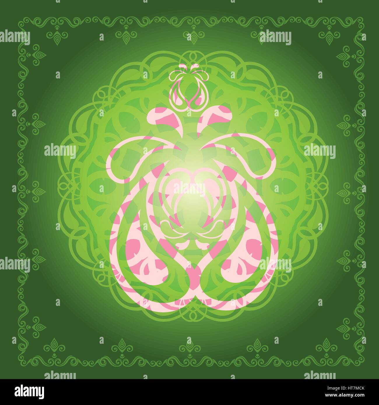 Seamless abstract floral pattern, rose-green style. Vector illustration ...