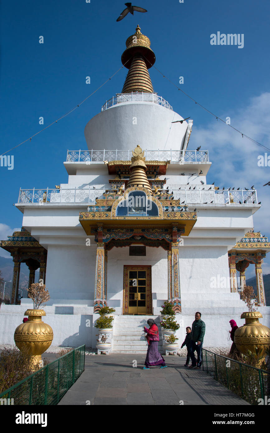 Bhutan, Thimphu. Memorial Stupa (aka Thimphu Chorten or National ...