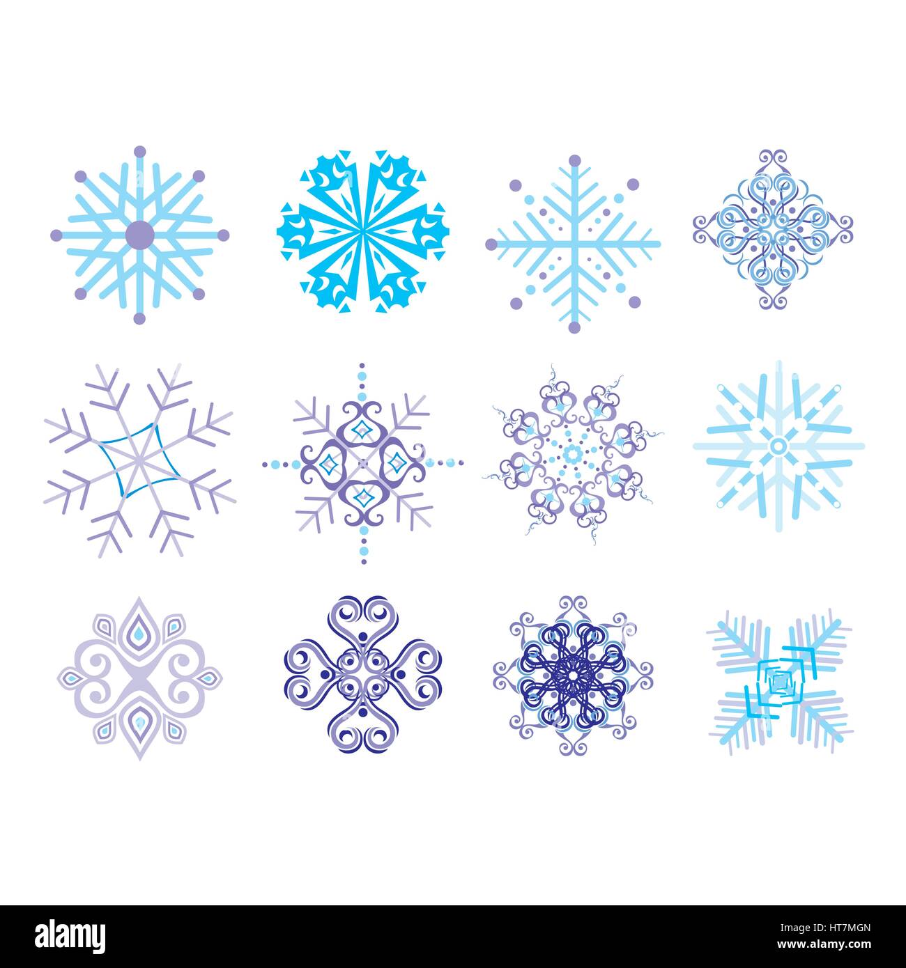 Snowflake symbol vector vectors hi-res stock photography and images - Alamy