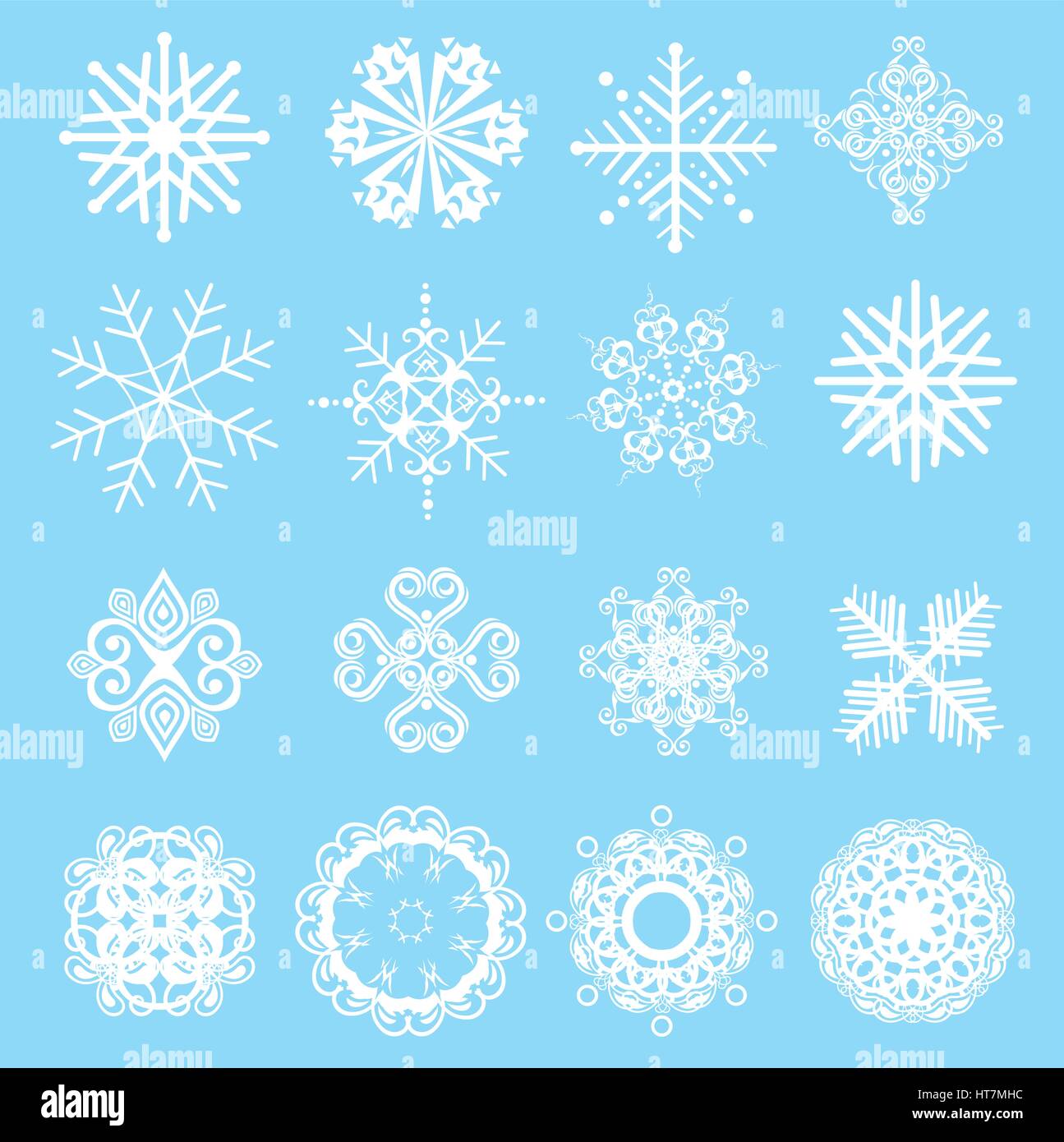Set of snowflakes vector icons Stock Vector Image & Art - Alamy