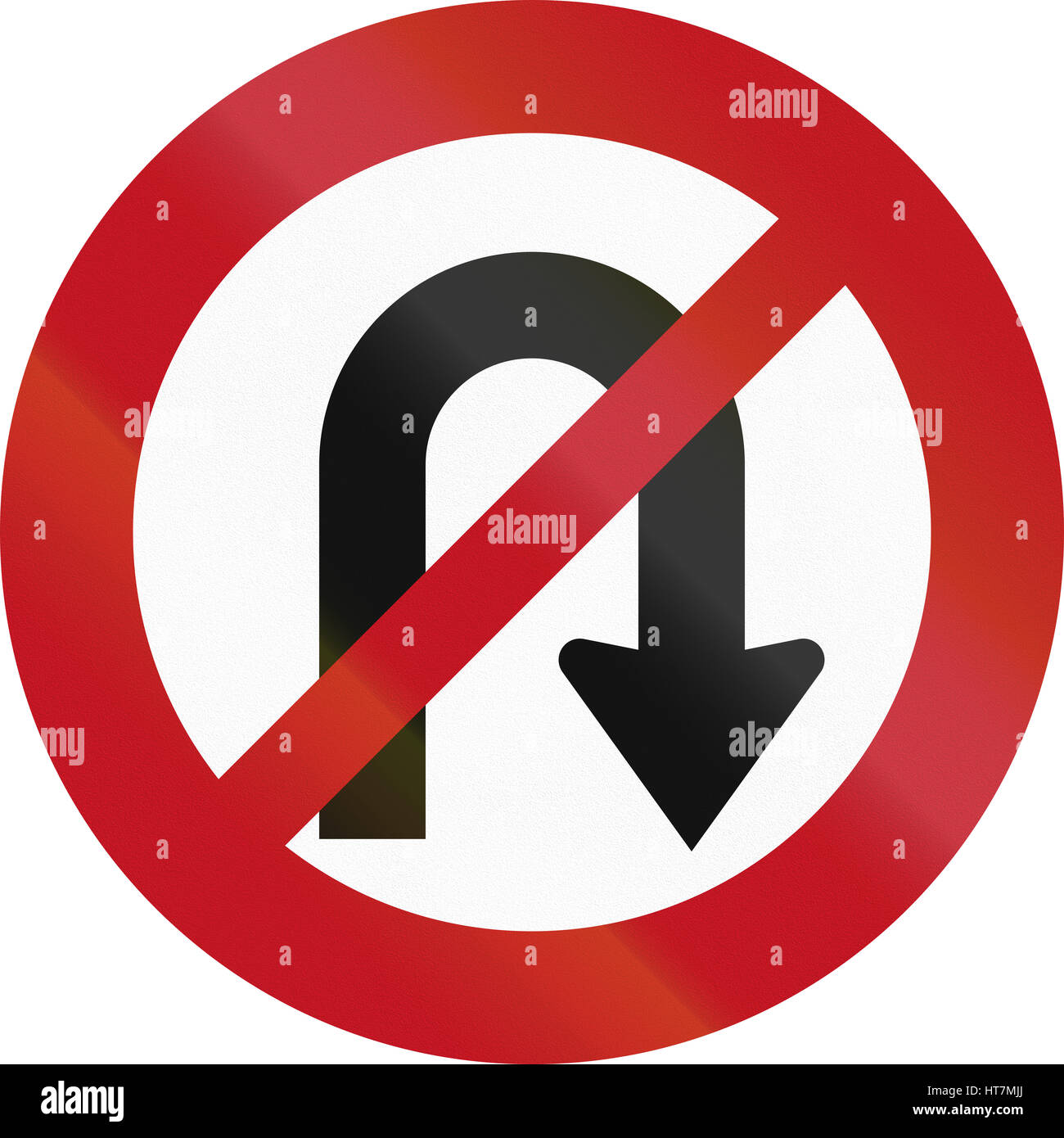 No u turns sign hi-res stock photography and images - Alamy