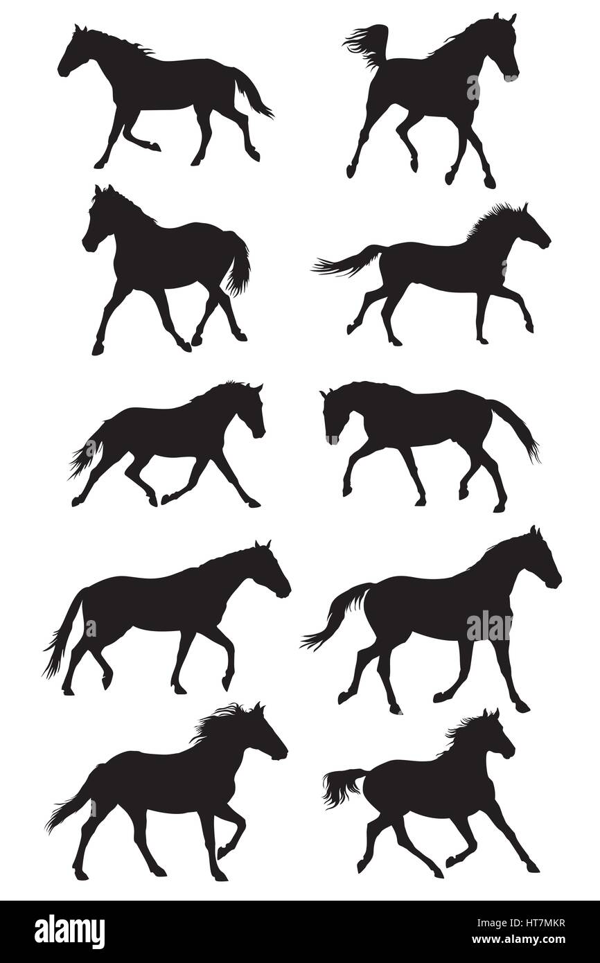 Cantering Horse Silhouette