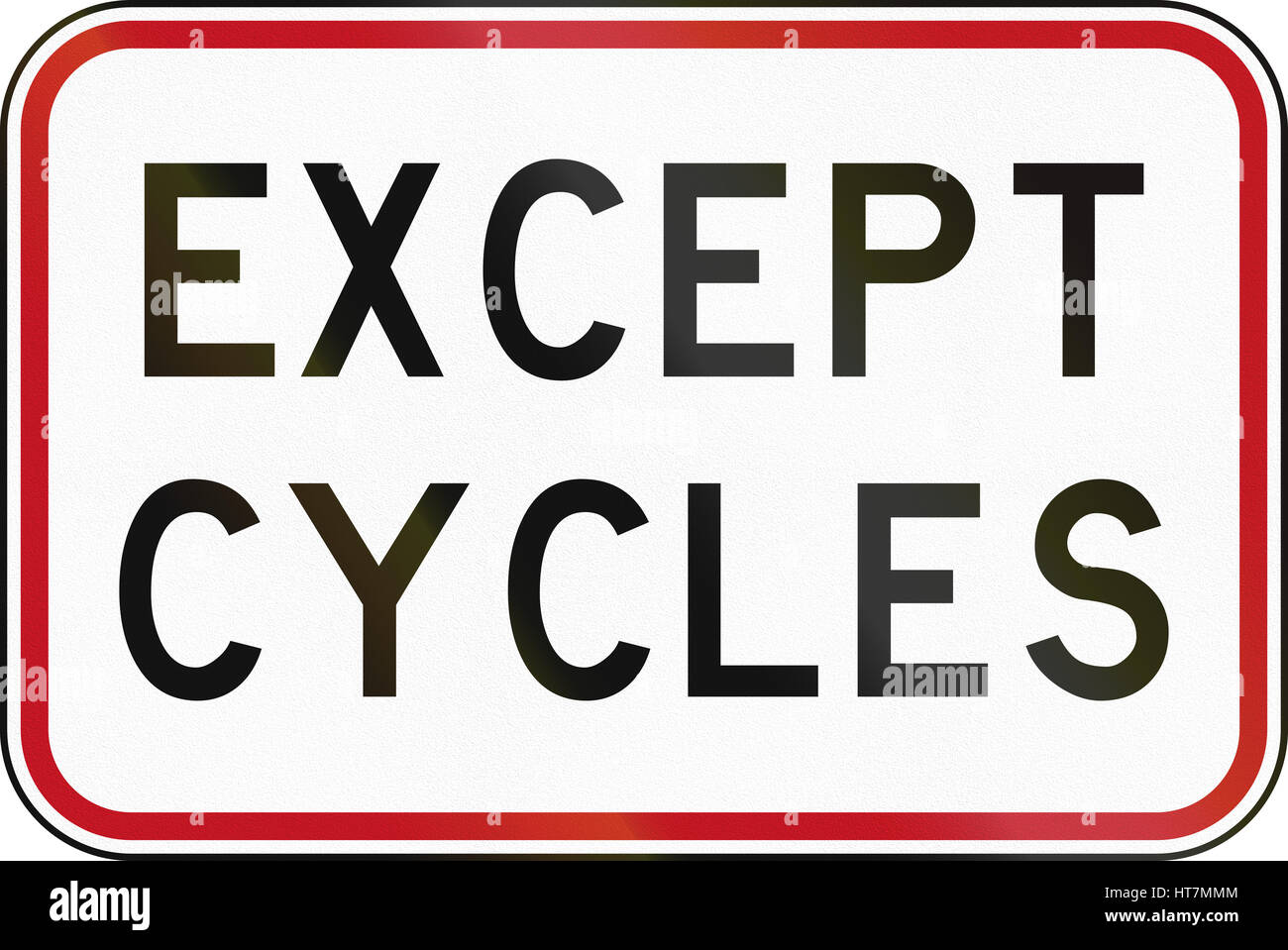New Zealand road sign - Except buses Stock Photo - Alamy