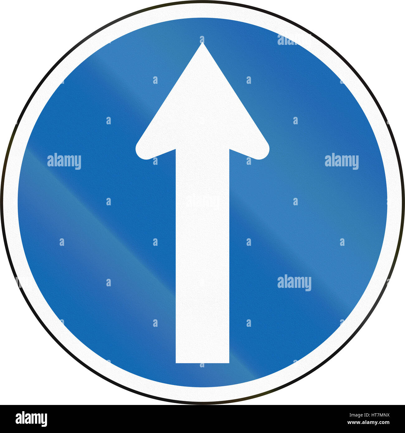 New Zealand road sign RG-10 - Proceed forward, no turns Stock Photo - Alamy