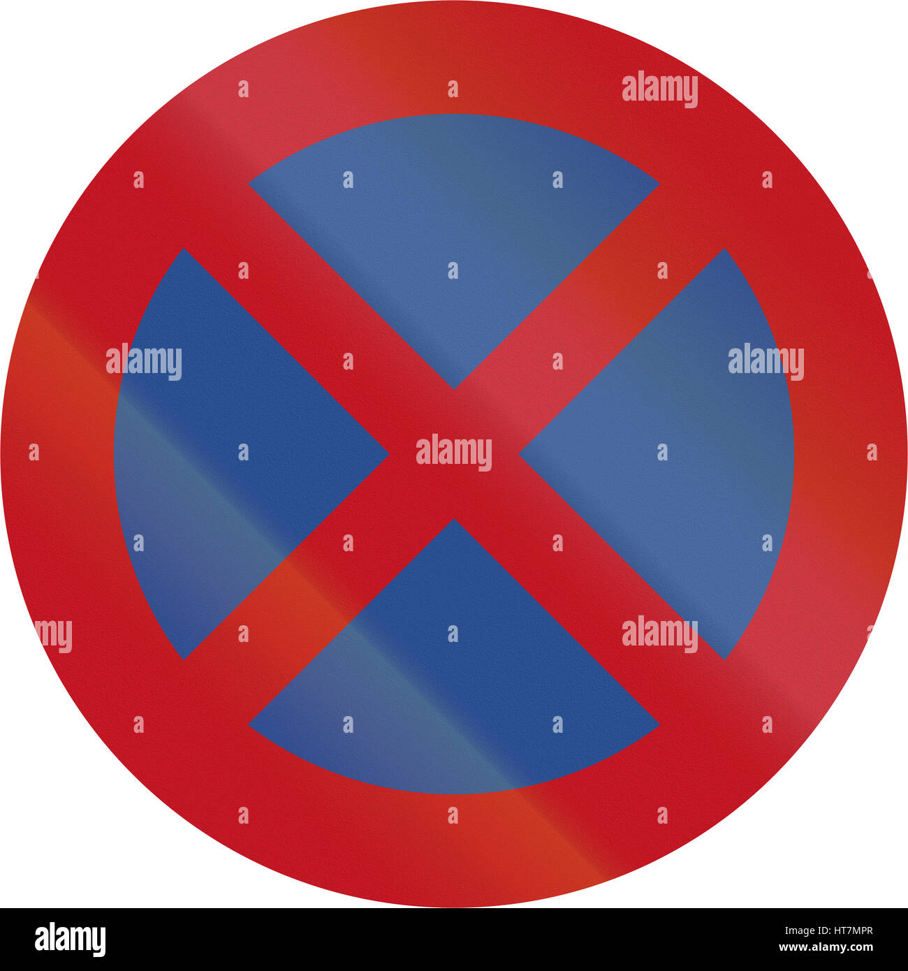 New Zealand road sign RP-1 - No stopping Stock Photo - Alamy