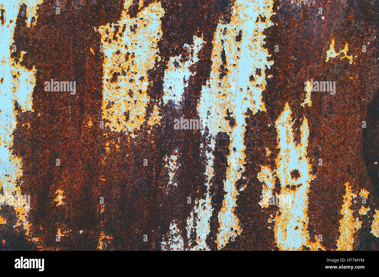 Rusty metal texture. Peeling paint on metal carriage wall. Grunge ...