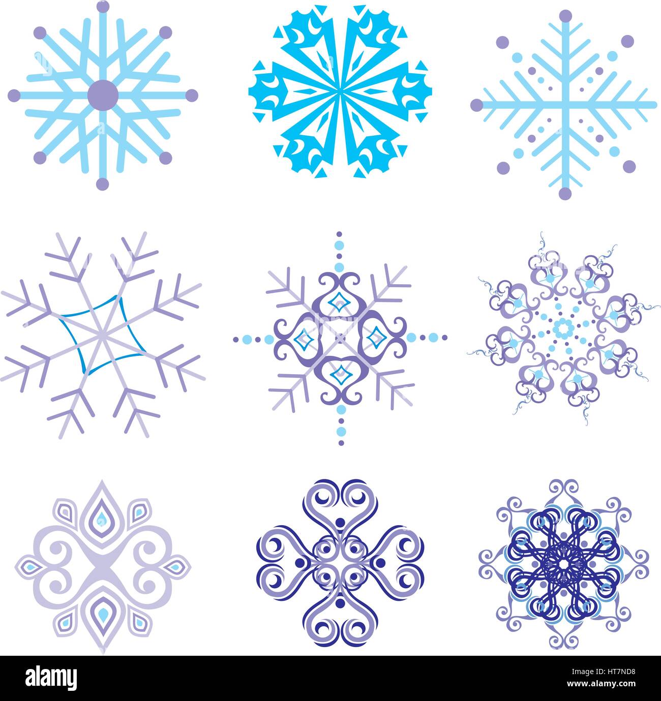 Set of snowflakes vector icons Stock Vector Image & Art - Alamy